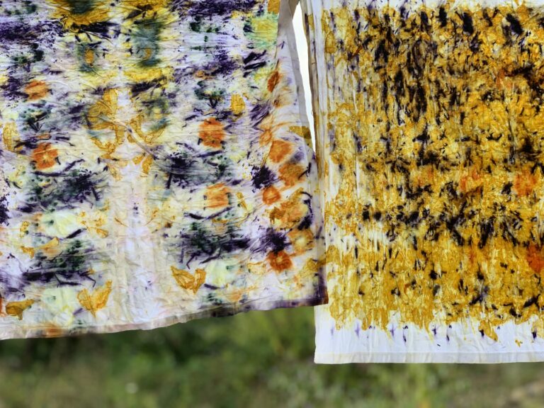 Ecoprint : des motifs textiles avec des fleurs fraîches – Mode Estime